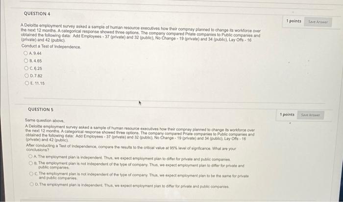 Solved QUESTION 4 1 points Save Answer A Deloitte employment | Chegg.com Solved QUESTION 4 1 points Save Answer A Deloitte employment | Chegg.com