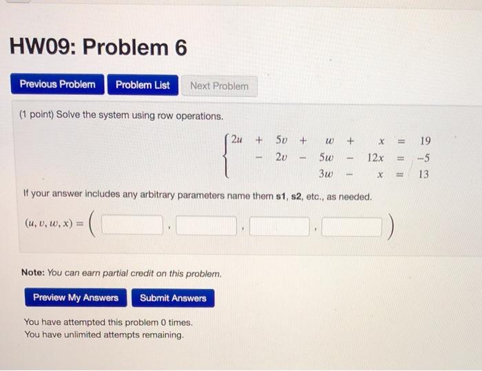 Solved HW09: Problem 6 Previous Problem Problem List Next | Chegg.com