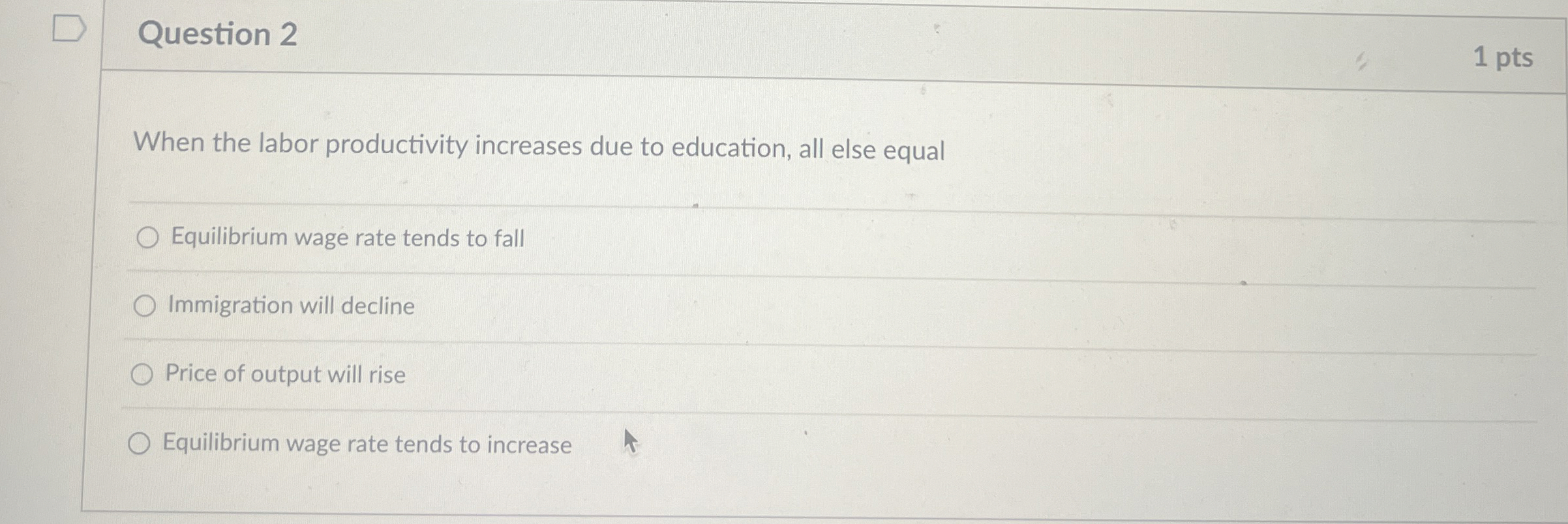 Solved Question 21 ﻿ptsWhen the labor productivity increases | Chegg.com
