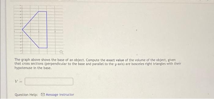 Solved The graph above shows the base of an object. Compute | Chegg.com