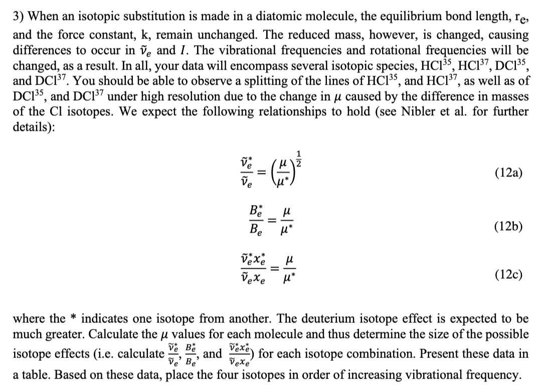 Solved When an ﻿isotopic substitution is ﻿made in ﻿a | Chegg.com