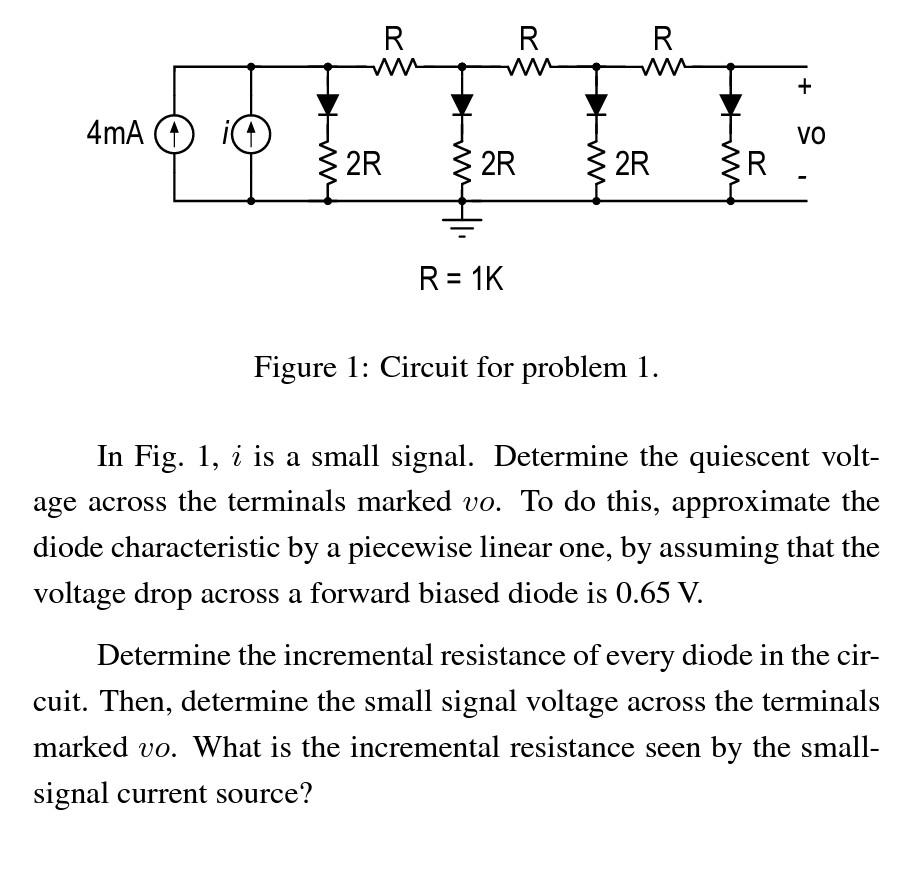 Solved Figure 1: Circuit for problem 1. In Fig. 1, i is a | Chegg.com