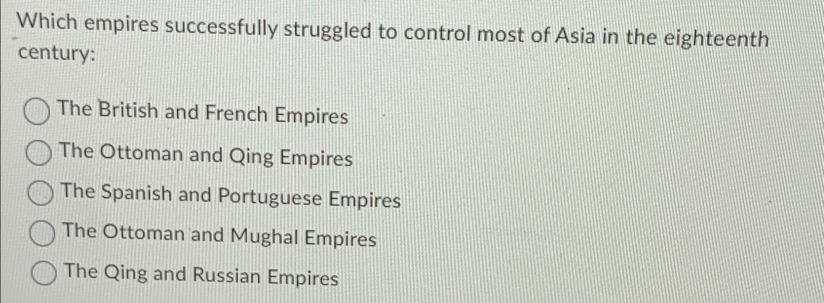 Solved Which empires successfully struggled to control most | Chegg.com