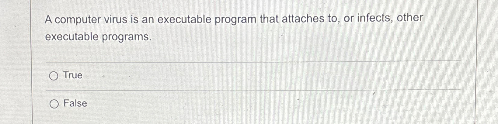 Solved A computer virus is an executable program that | Chegg.com