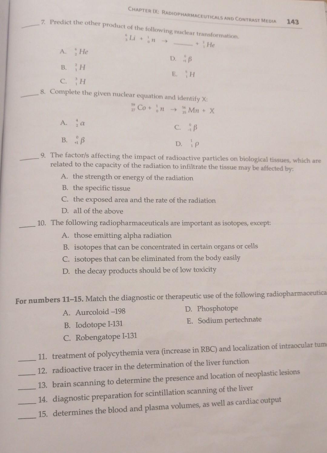 Solved 1. Alpha particles are identical to: A. protons D. | Chegg.com