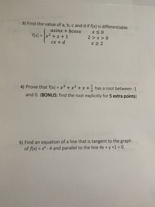 Solved ) 2) Find the derivative of the function a) f(x) = | Chegg.com