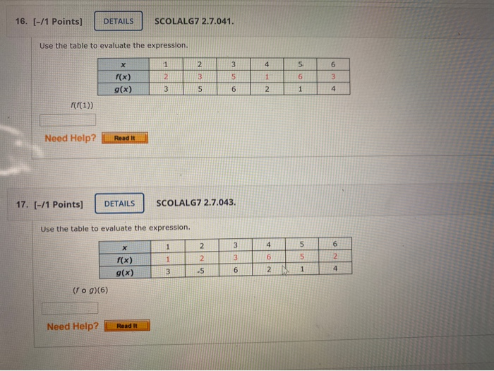 Solved 16. [-/1 Points) DETAILS SCOLALG7 2.7.041. Use the | Chegg.com