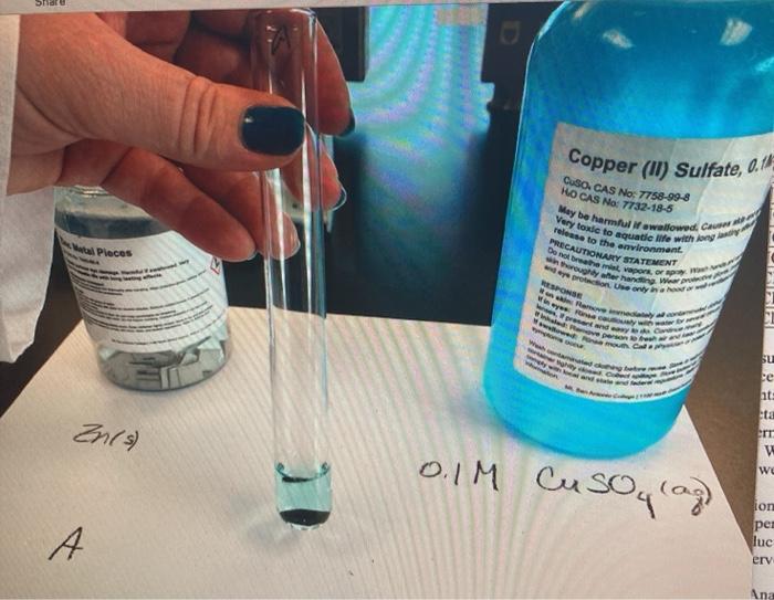 Solved CHEMICALS AND MATERIALS Zn, Cu metals Solid Na2CO3 | Chegg.com