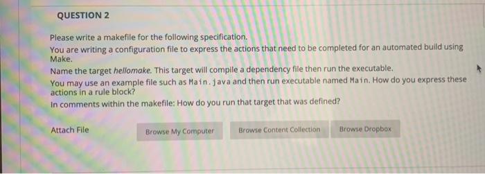 QUESTION 2 Please write a makefile for the following | Chegg.com