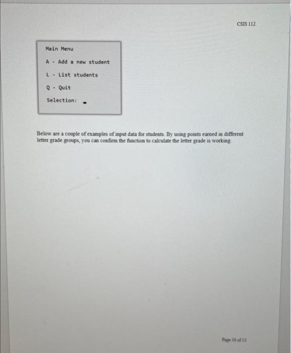 Solved Csts 112 OVERVIEW The objective of this assignment is | Chegg.com