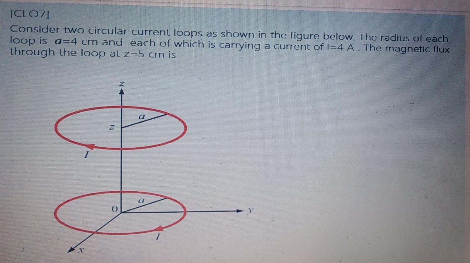 Solved [CLO7] Consider two circular current loops as shown | Chegg.com
