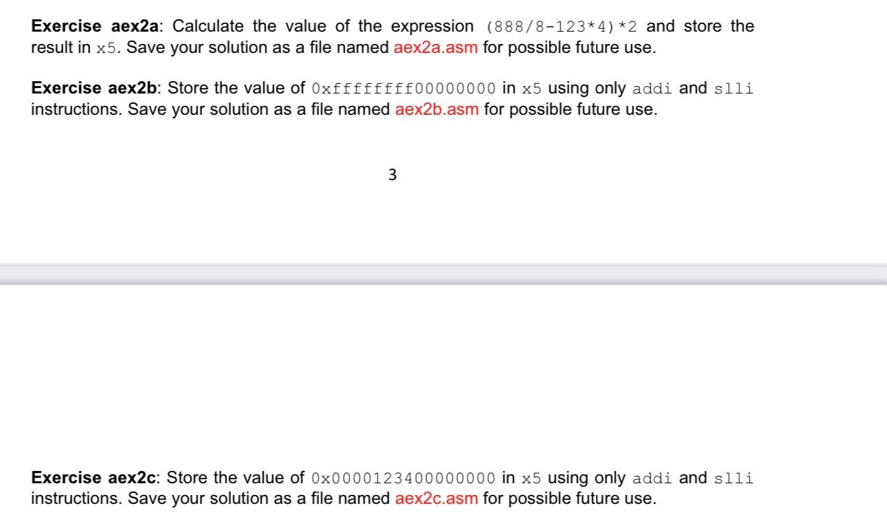 Solved Exercise aex2a: Calculate the value of the expression | Chegg.com