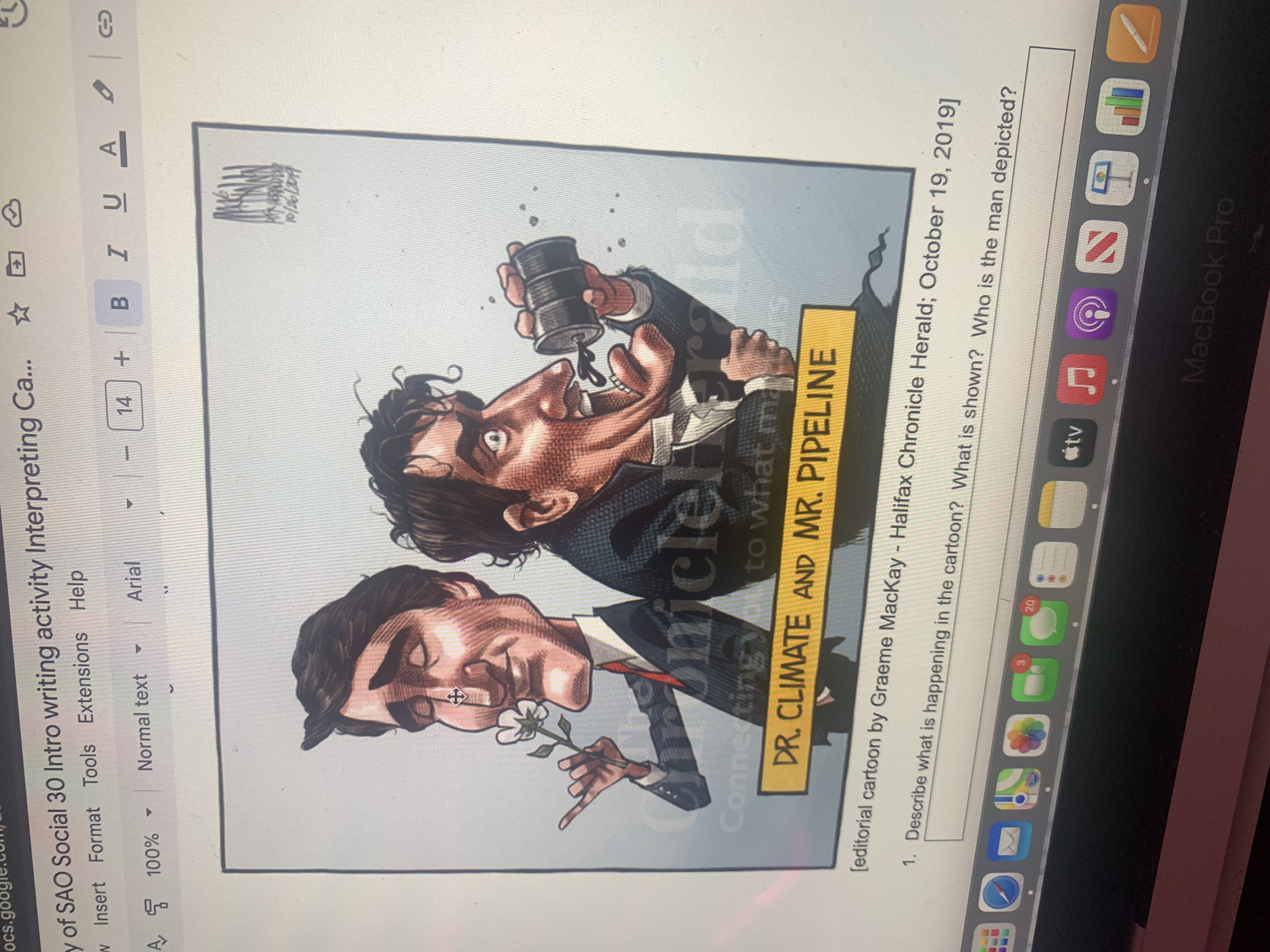 1. ﻿Describe what is happening in the cartoon? What | Chegg.com