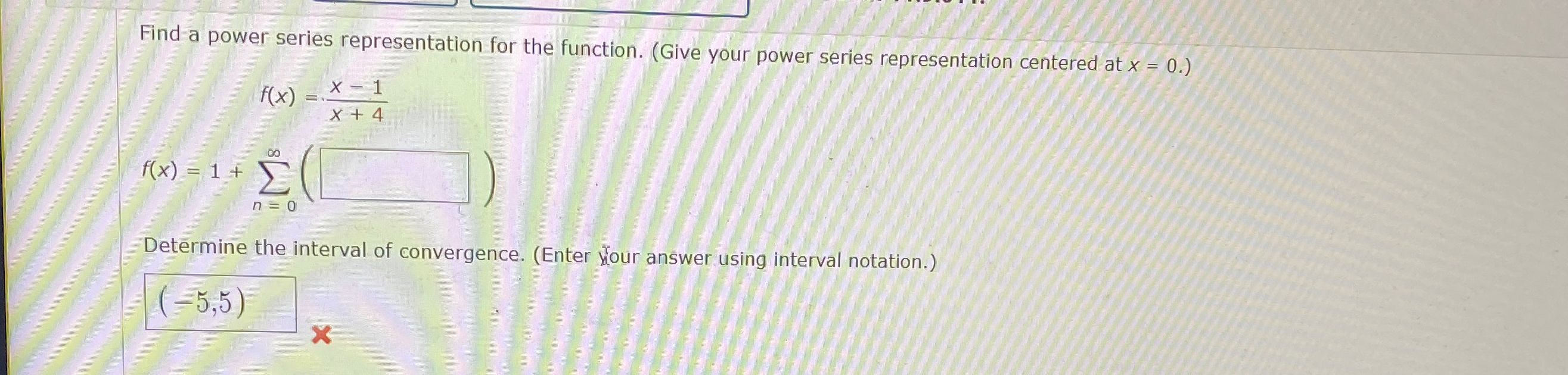 Solved Find a power series representation for the function. | Chegg.com