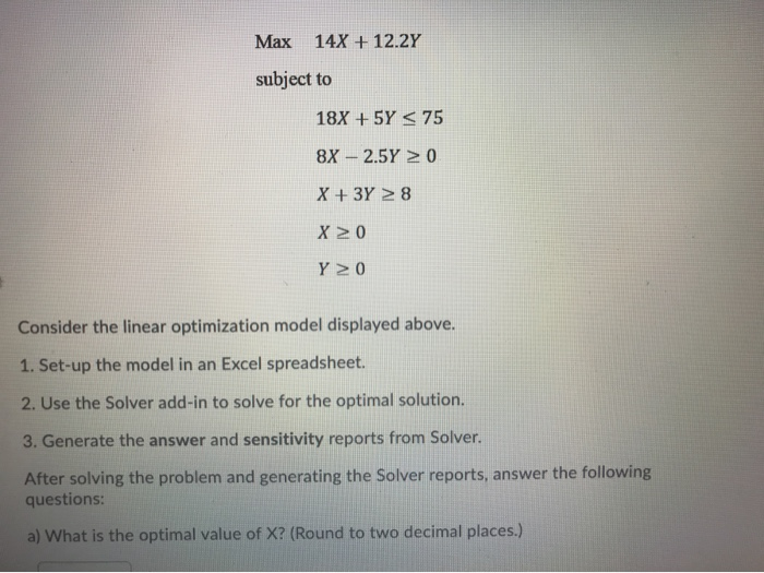 Solved Question 9 options: Consider the linear optimization | Chegg.com