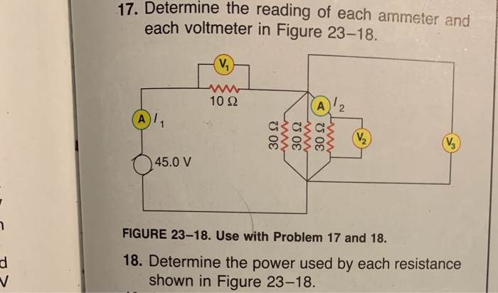 Solved 17. Determine the reading of each ammeter and each | Chegg.com