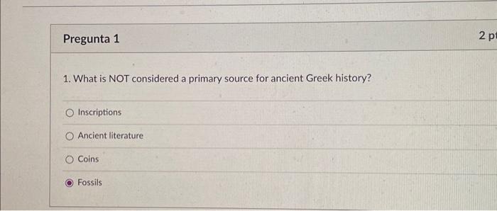 1. What is NOT considered a primary source for | Chegg.com