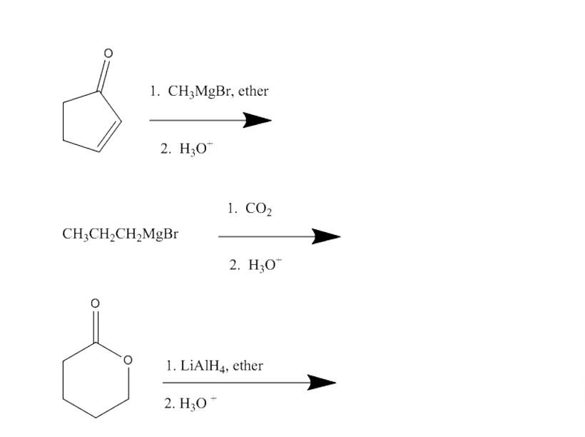 Solved 1. CO2 CH3CH2CH2MgBr 2. H3O+ | Chegg.com