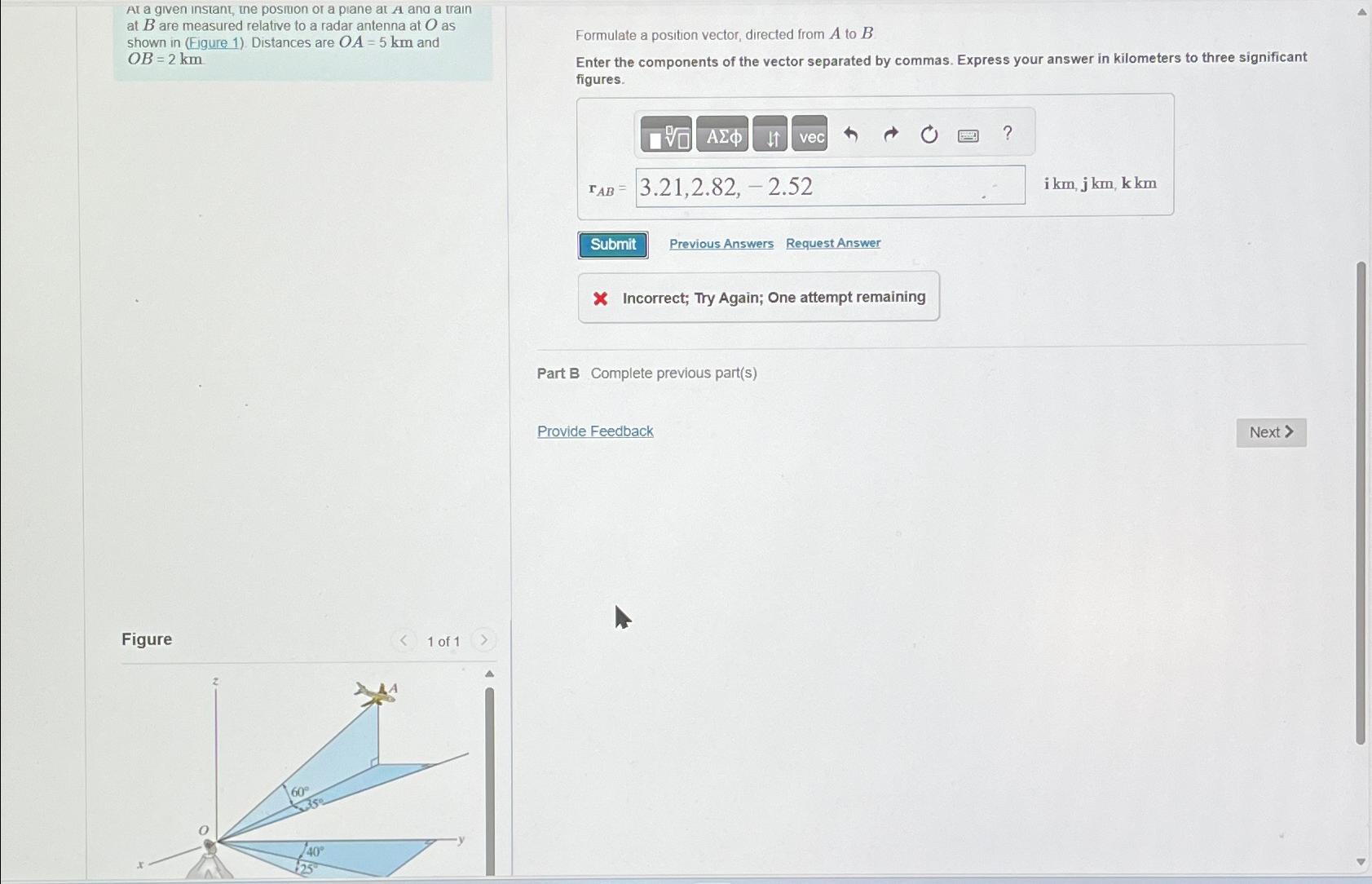 Solved At a given instant, the positon or ne at A and a | Chegg.com