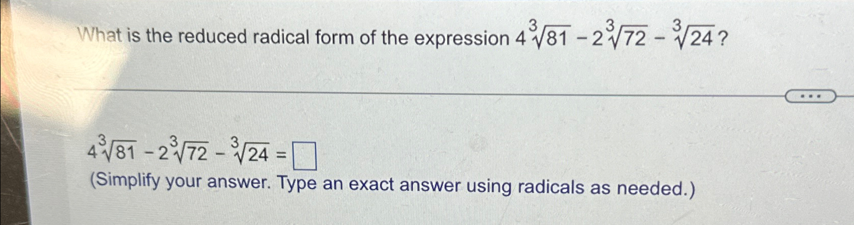 Solved What is the reduced radical form of the expression | Chegg.com