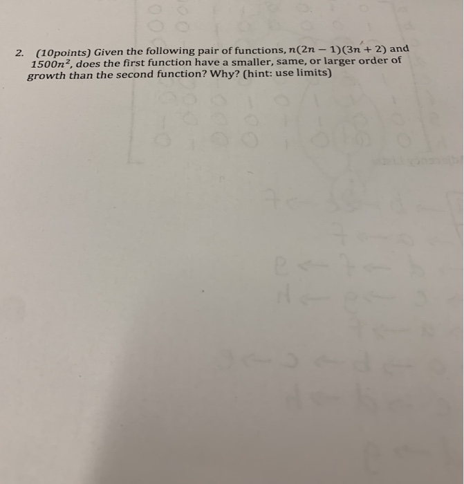 Solved 2. (10points) Given the following pair of functions, | Chegg.com