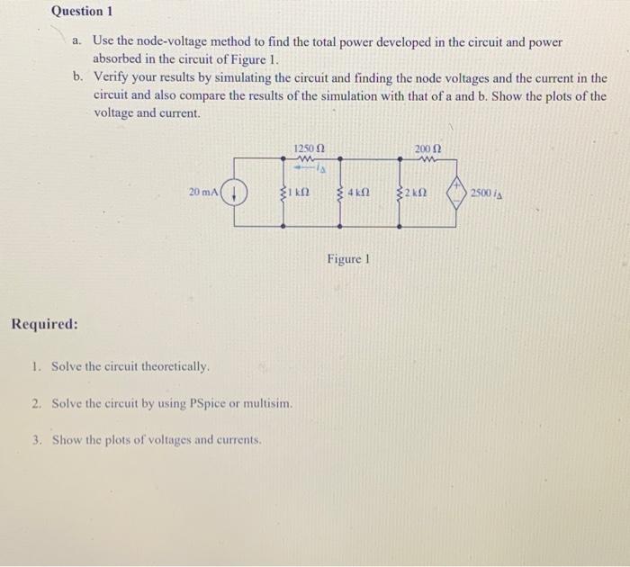 Solved slove the circuit theoretically. then verify the | Chegg.com