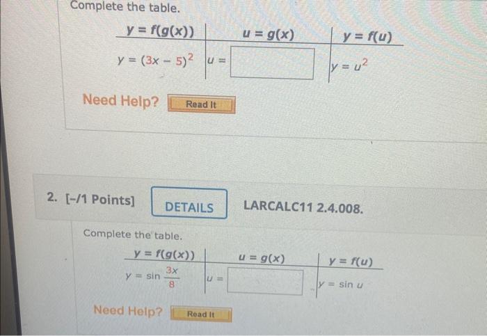 Solved Complete the table. | Chegg.com
