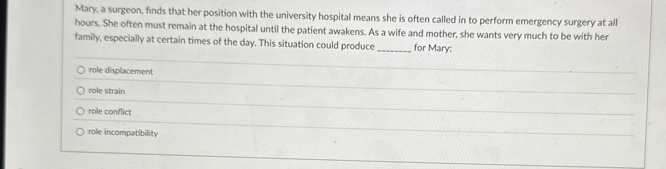 Solved Mary, a surgeon, finds that her position with the | Chegg.com