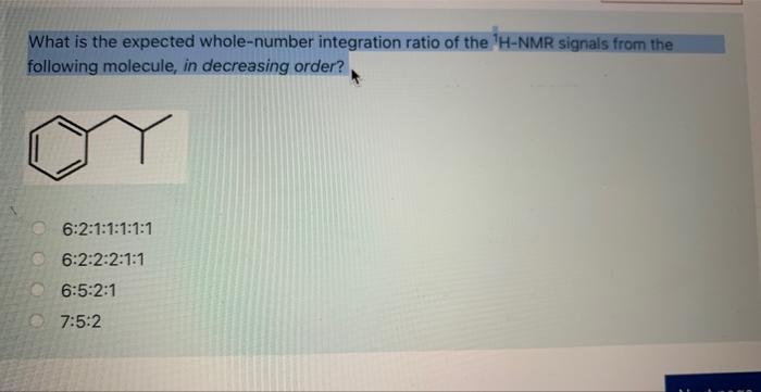 Solved What is the expected whole-number integration ratio | Chegg.com