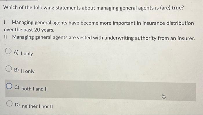 Solved Which of the following statements about managing | Chegg.com