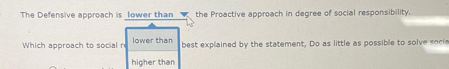 Solved The Defensive approach is lower than the Proactive | Chegg.com
