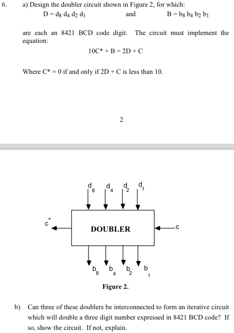 a) ﻿Design the doubler circuit shown in Figure 2, | Chegg.com