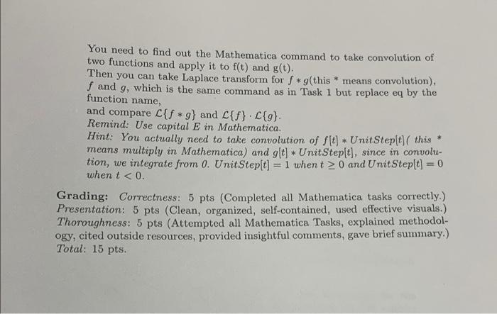 Solved Mathematica 15: Laplace Transform Lab Description: | Chegg.com