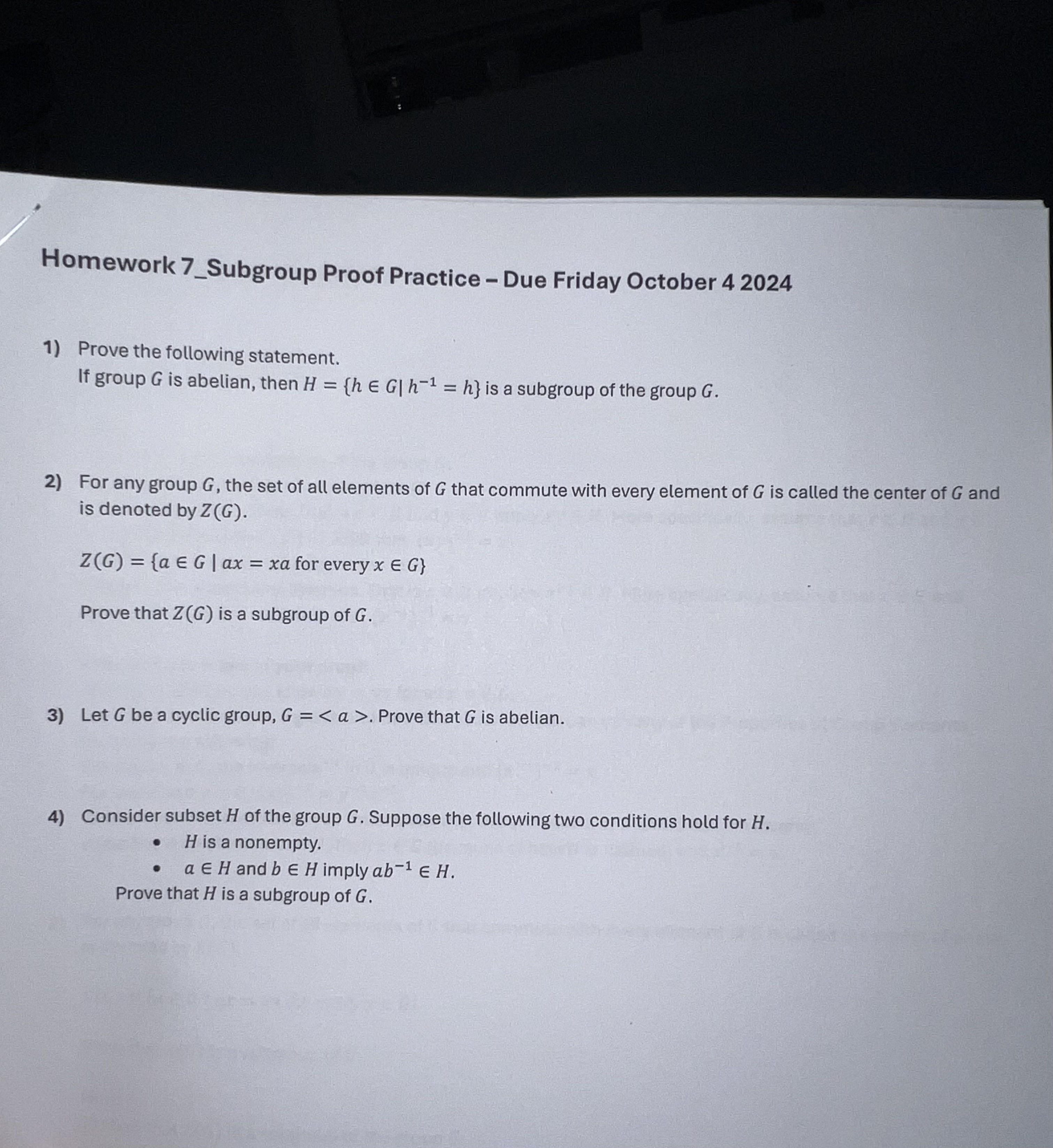 Solved 1) ﻿Prove the following statement. Homework | Chegg.com