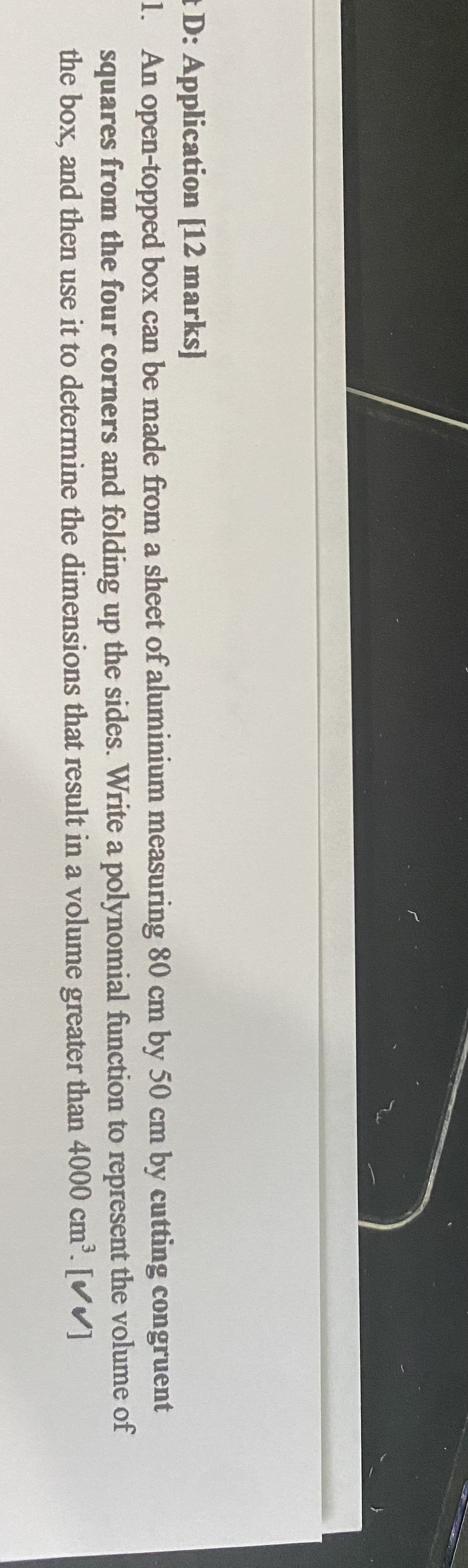 Solved An open-topped box can be made from a sheet of | Chegg.com
