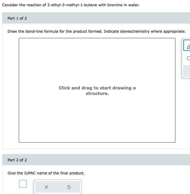 Solved Consider the reaction of 2-ethyl-3-methyl-1-butene | Chegg.com