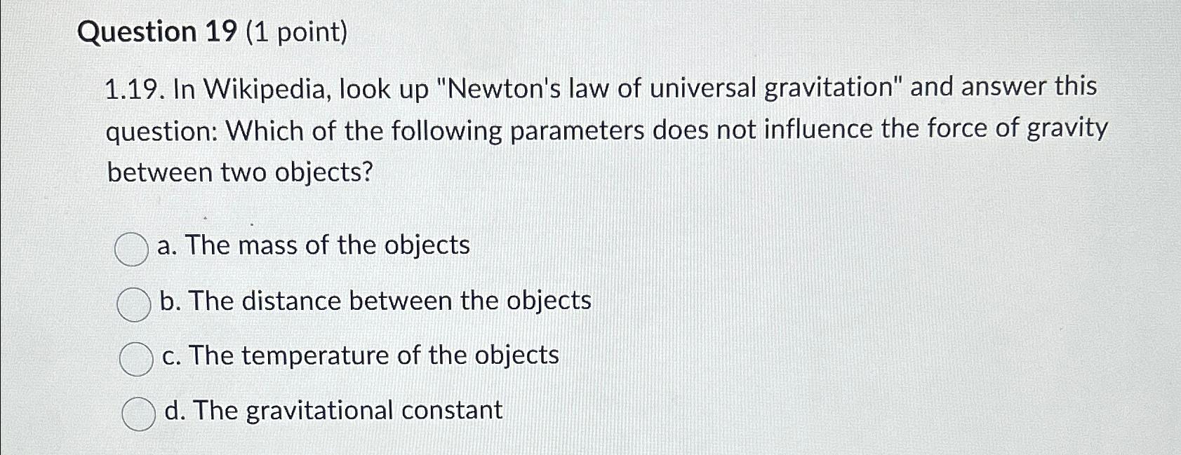 Solved Question 19 (1 ﻿point)1.19. ﻿In Wikipedia, look up | Chegg.com