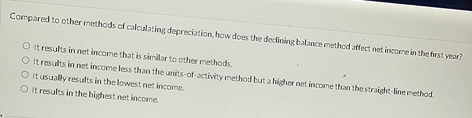 Solved Compared to other methods of calculating | Chegg.com