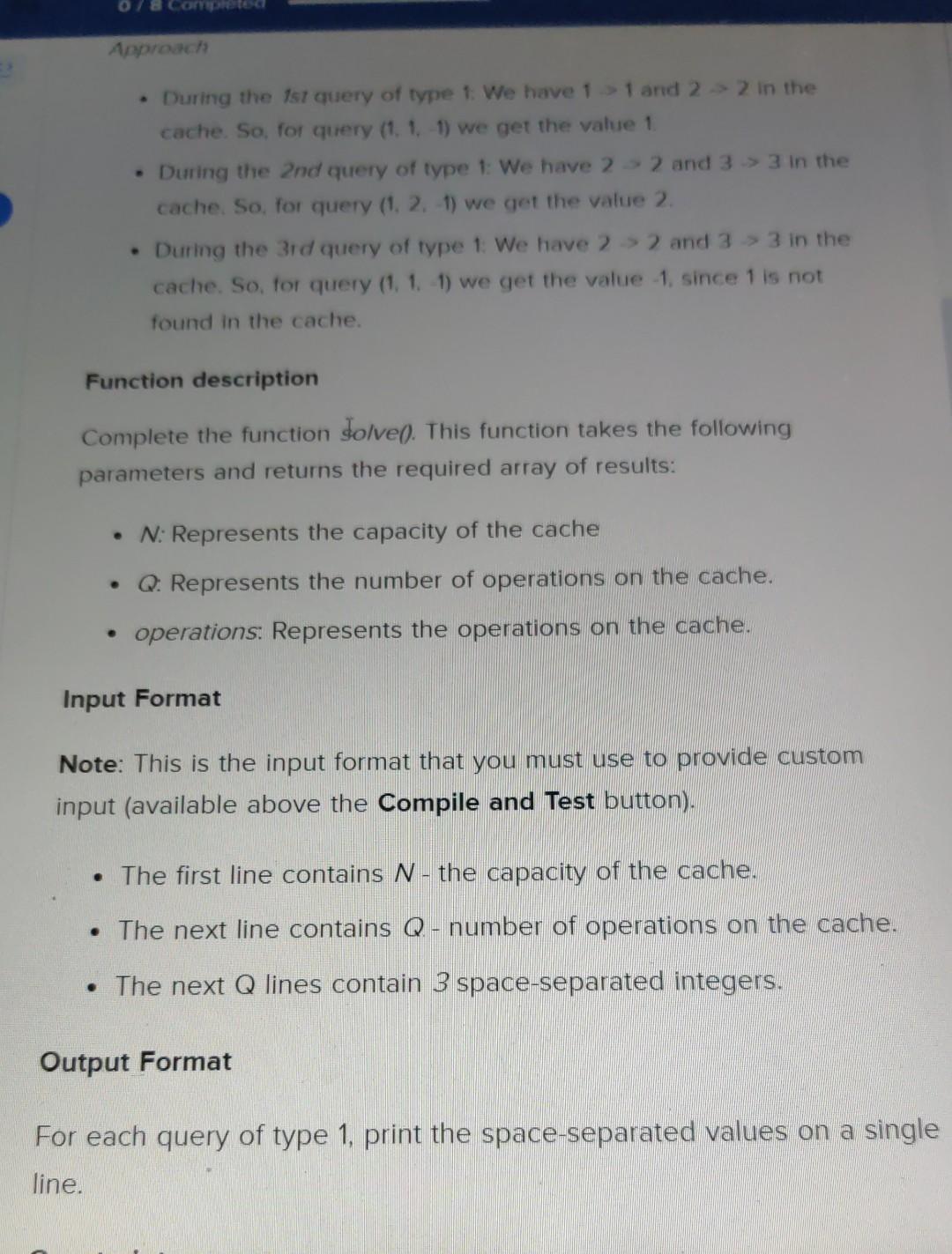 Solved Cache it You need to implement the Least Frequently | Chegg.com