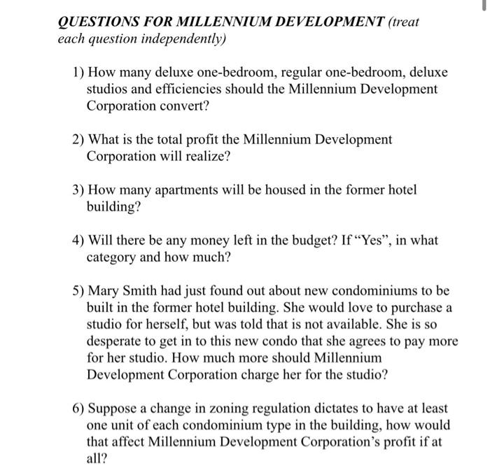 Solved The Millennium Development Corporation has just | Chegg.com