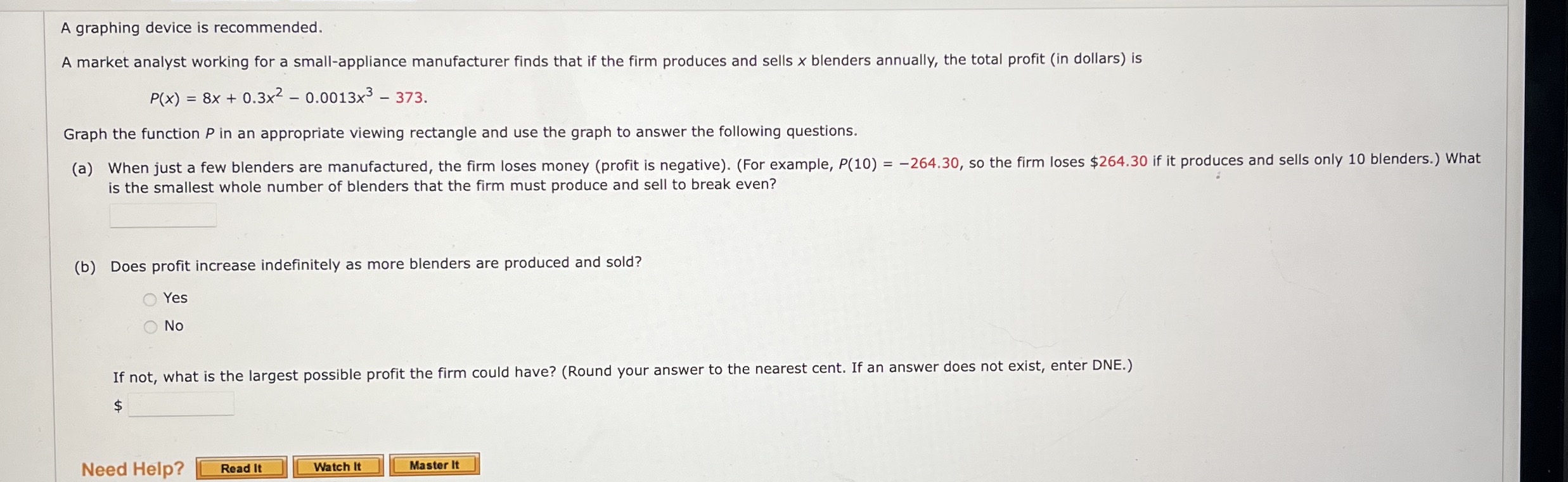 Solved A graphing device is recommended.A market analyst | Chegg.com