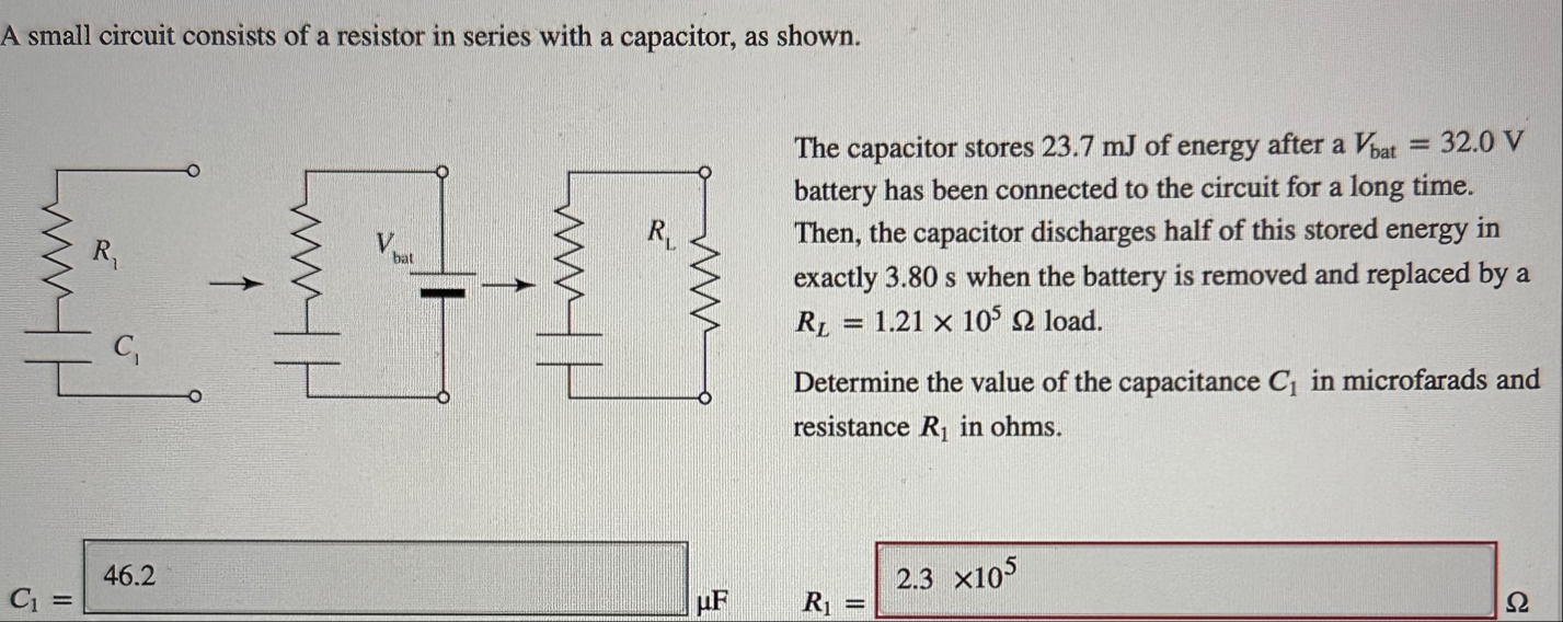 Solved A small circuit consists of a resistor in series with | Chegg.com