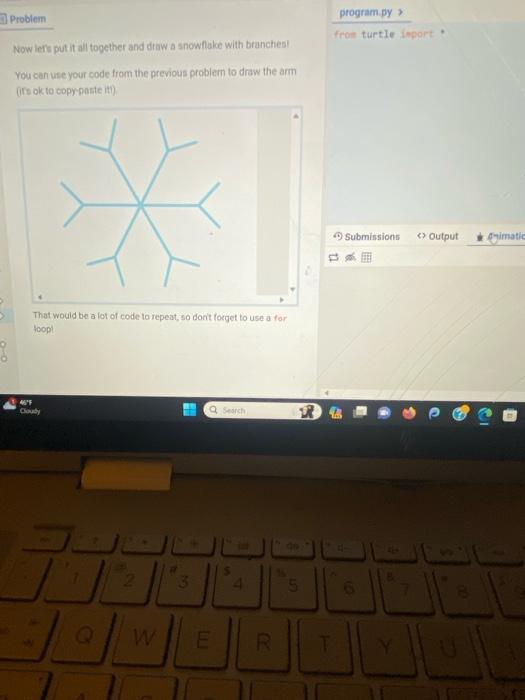 Solved Now lerte put it all together and draw a snowflake | Chegg.com
