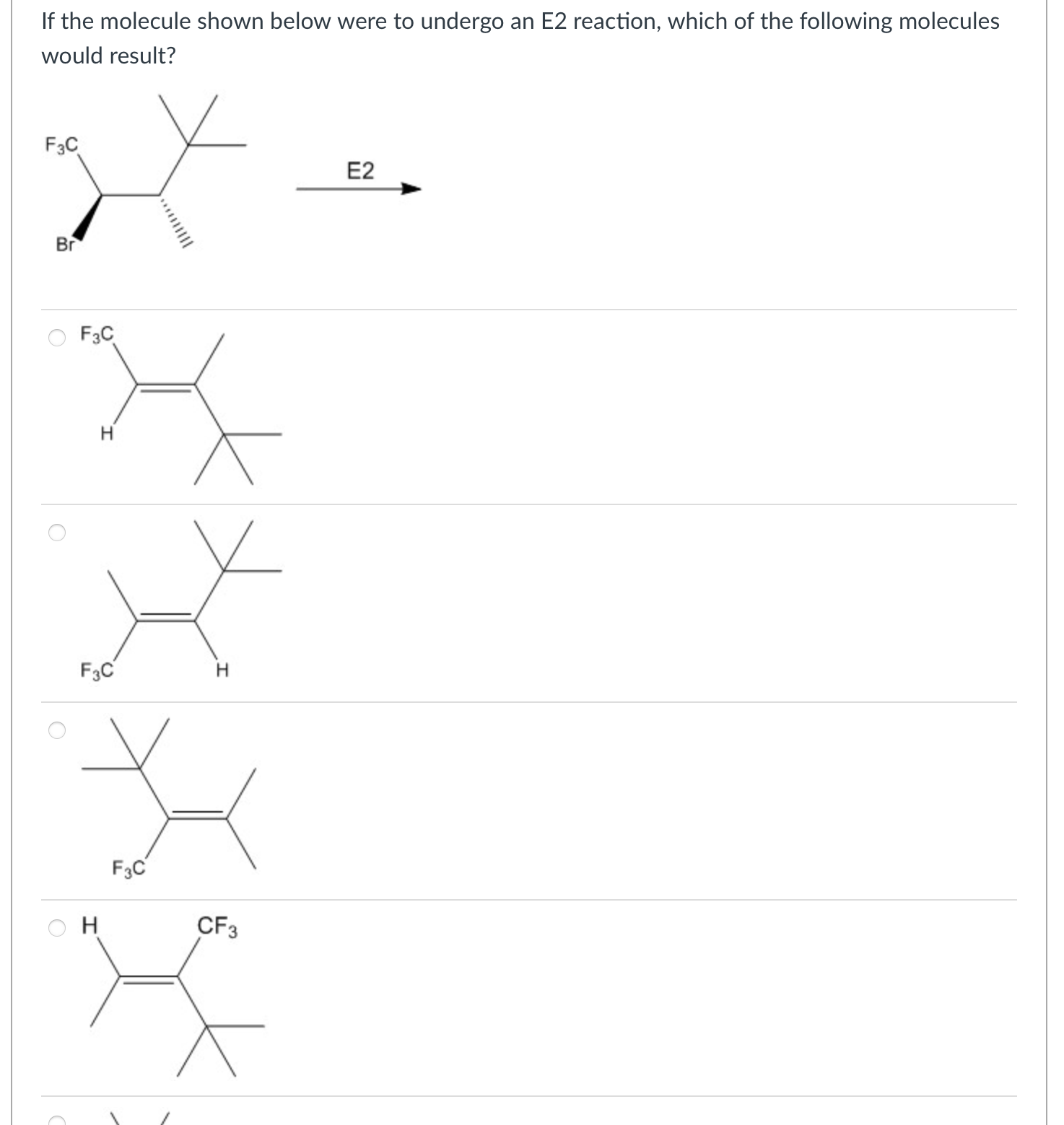 Solved If the molecule shown below were to undergo an E2 | Chegg.com