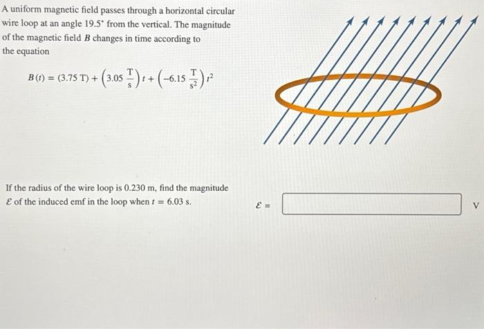 Solved A uniform magnetic field passes through a horizontal | Chegg.com