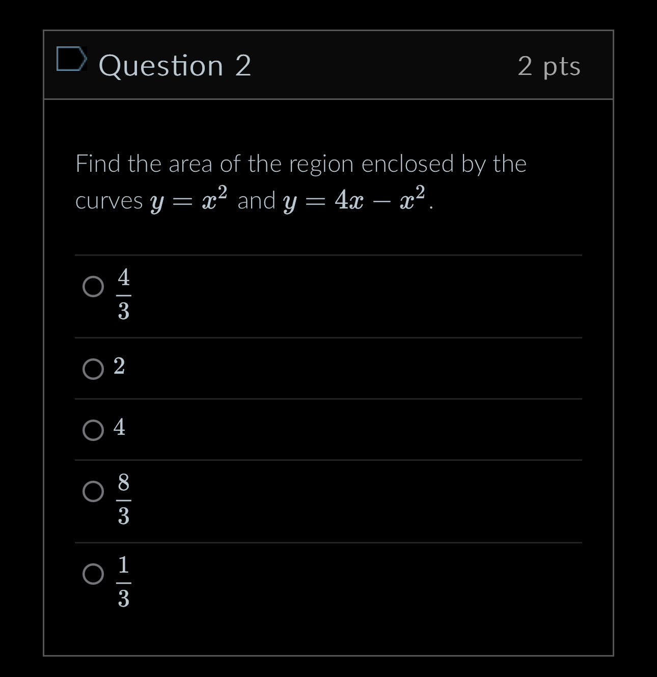 Solved Question 22 ﻿ptsFind the area of the region enclosed | Chegg.com