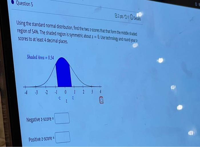 Solved Using The Standard Normal Distribution Find The Two