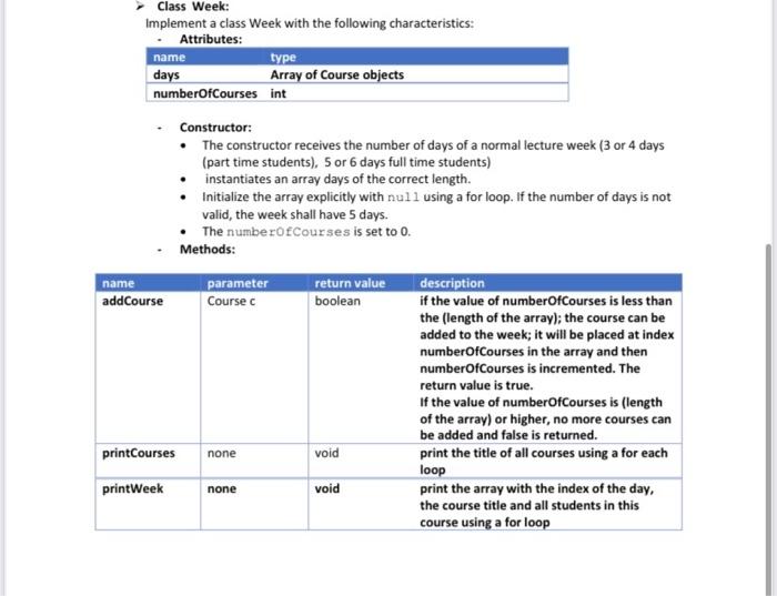 Solved class Student: Implement a class Course with the | Chegg.com