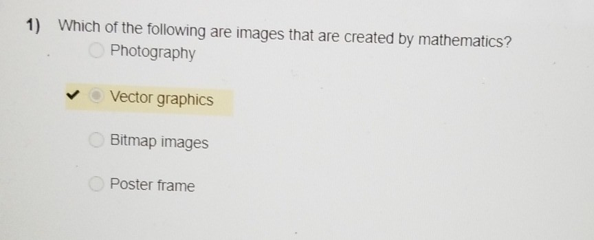 Solved 1) Which of the following are images that are created | Chegg.com