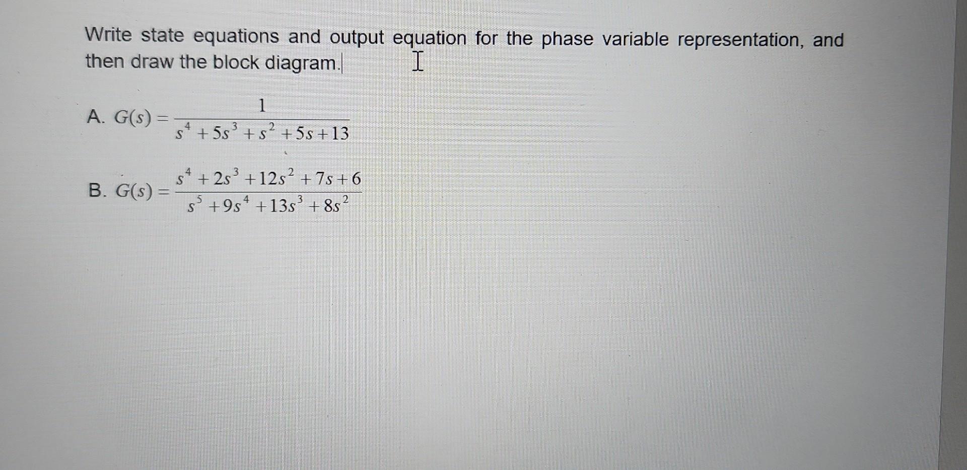 Solved Write state equations and output equation for the | Chegg.com